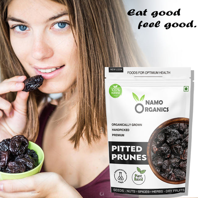Namo Organics - Pitted Dried Prunes Without added Sugar - Unsweetened